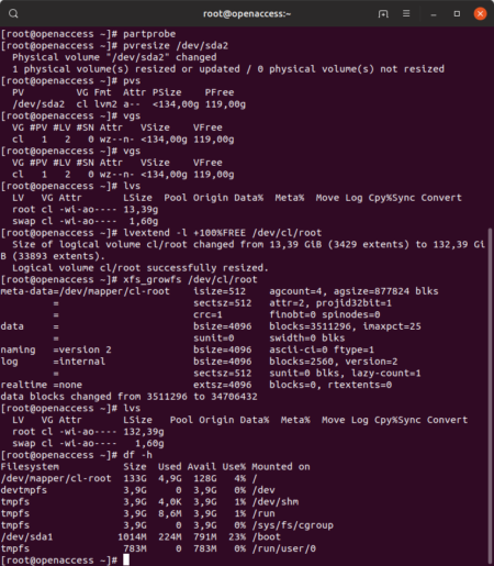 LVM Resize (LVM Disk Genişletme) – oflazoglu.org LVM Resize (LVM Disk Genişletme) – oflazoglu.org
